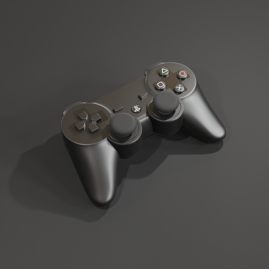 PS3 Dualshock Controller Gamepad | FREE Game Consoles models | BlenderKit