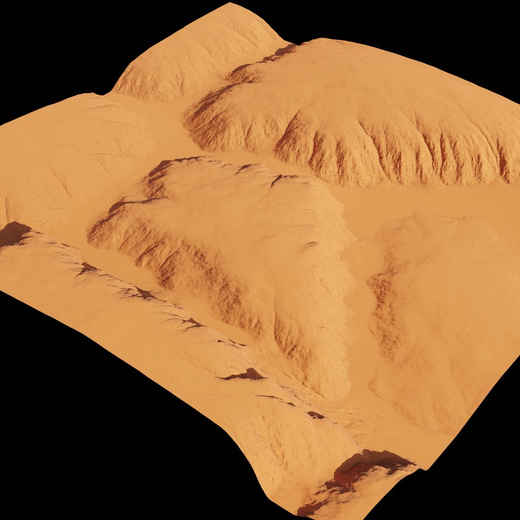 Desert Terrain | Terrains models | BlenderKit