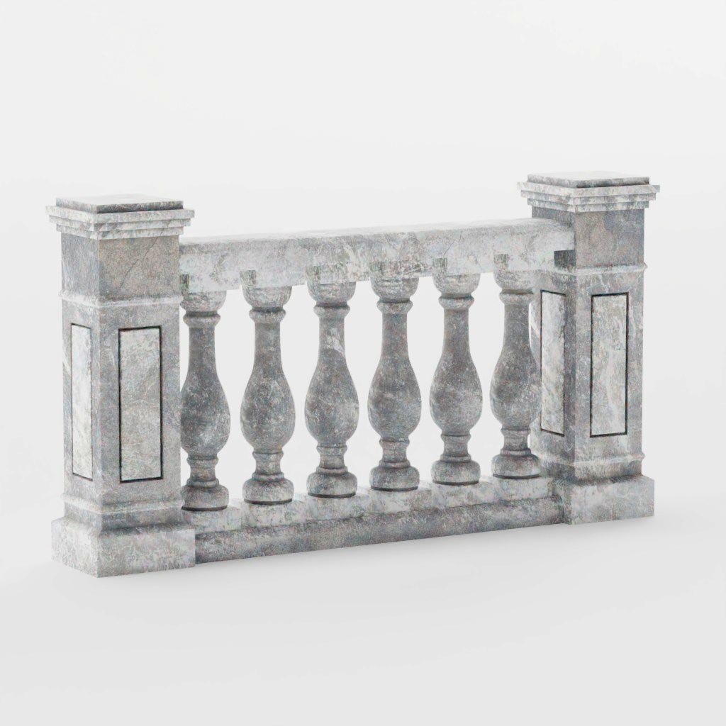 Balustrade - Stone Balcony 4 | Architectural Structures models | BlenderKit