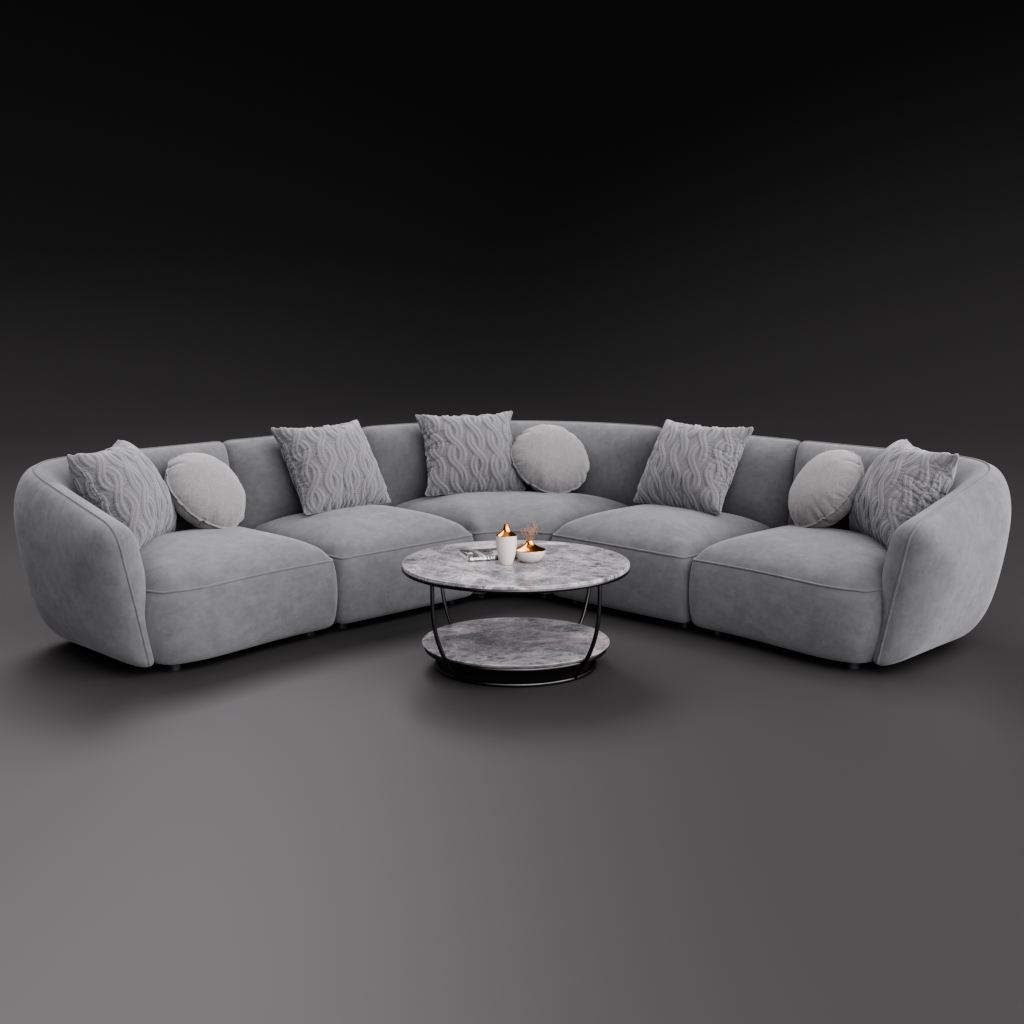 Sofa CDF831 Modular Leather | Sofas models | BlenderKit