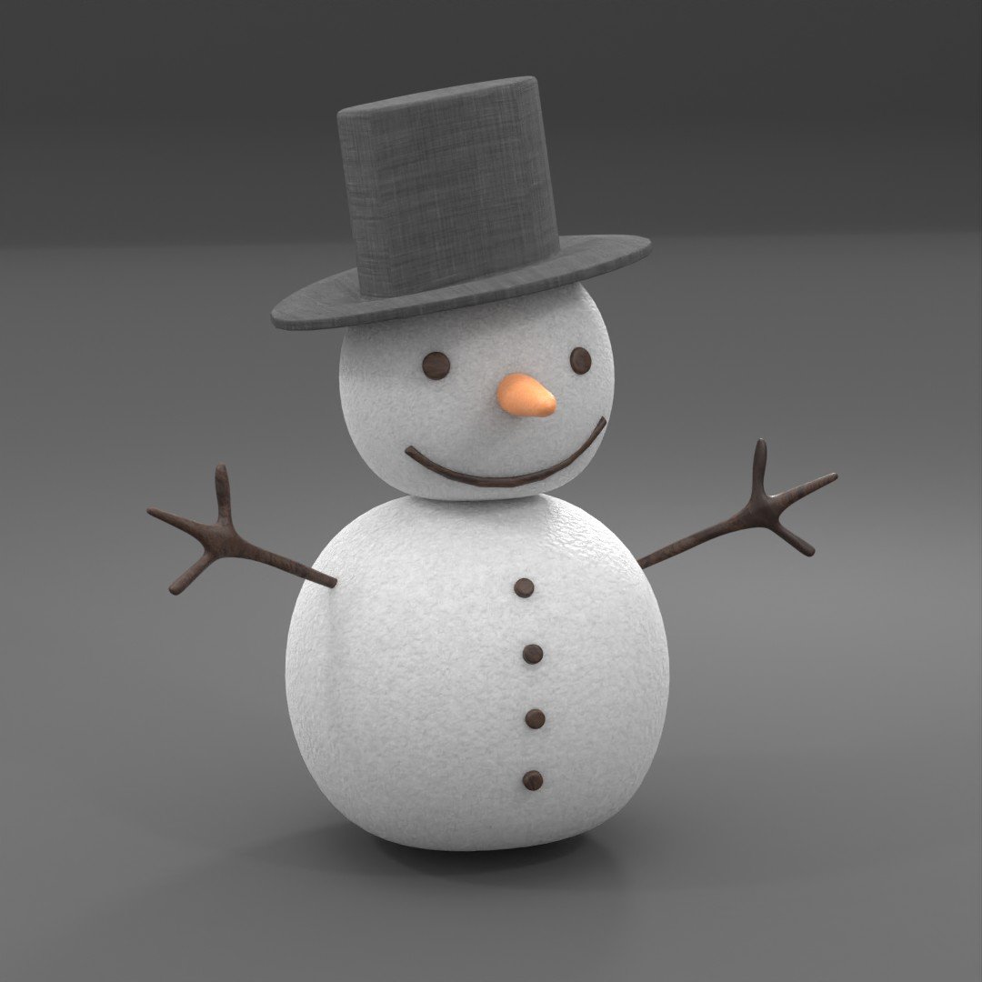 Outdoor Snowman Lawn Decoration | Holiday Decorations models | BlenderKit