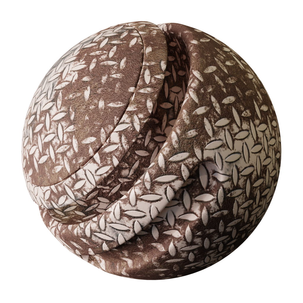 Copper Rusty Treadplate | FREE metal materials | BlenderKit