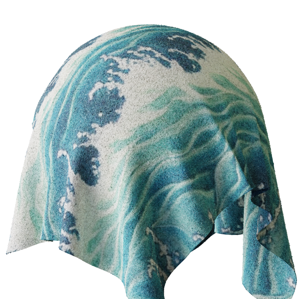 Wave Pattern Cloth Fabric | FREE fabric materials | BlenderKit