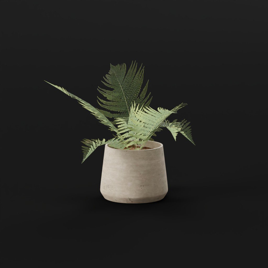 Lady Fern Young Potted | Indoor Plants models | BlenderKit