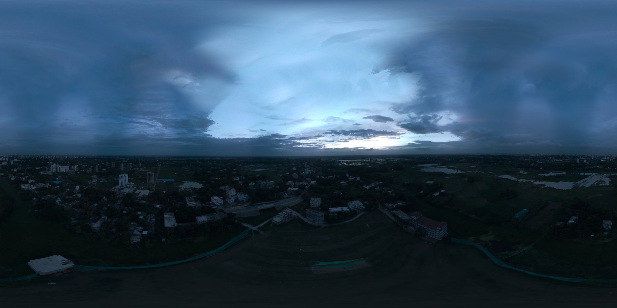 Suburban Sunset Panorama | Urban Elements HDRis | BlenderKit