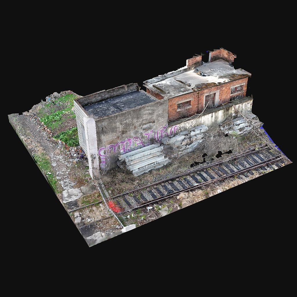Scan Brick broken train | Buildings models | BlenderKit