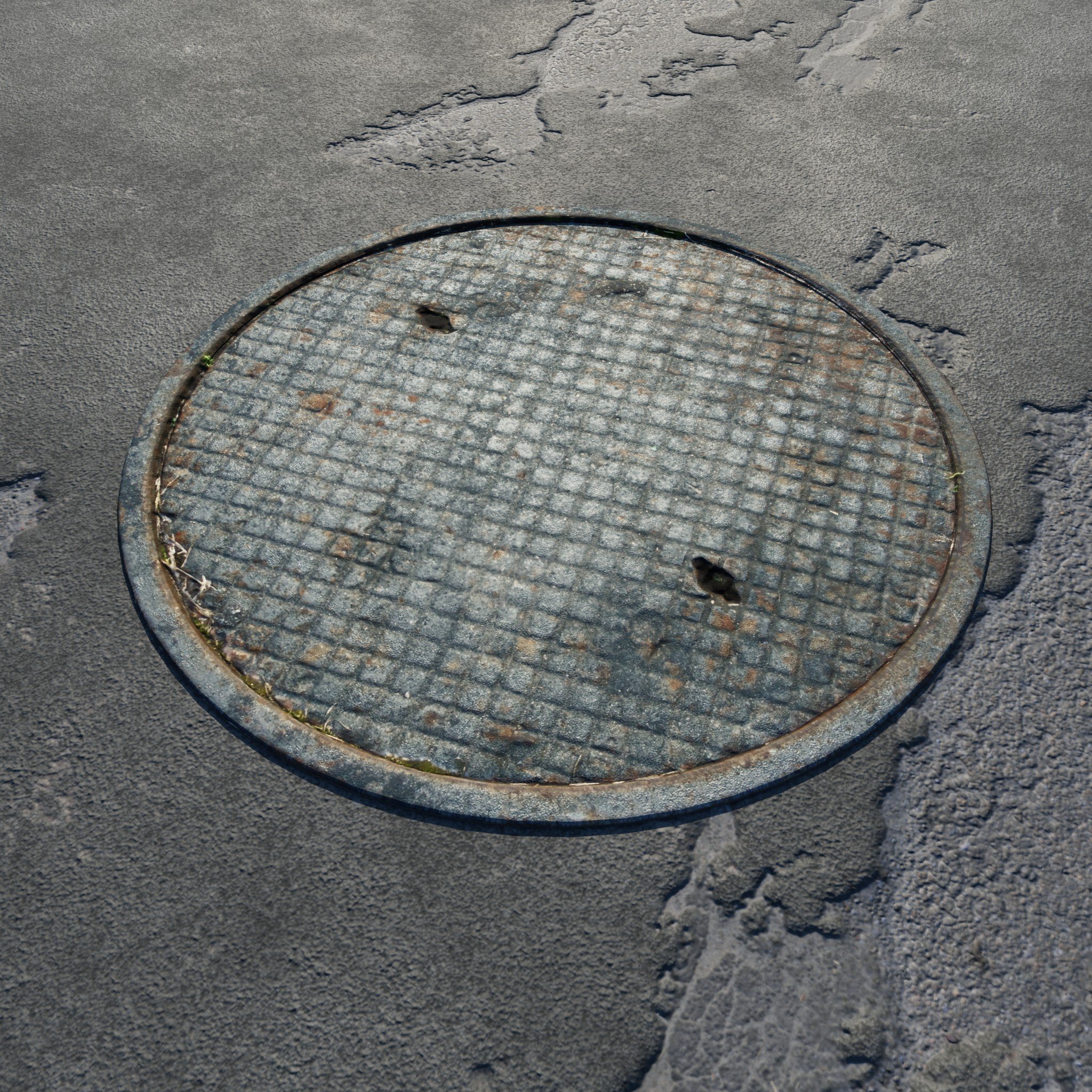 Manhole cover 04 | Urban Environment models | BlenderKit