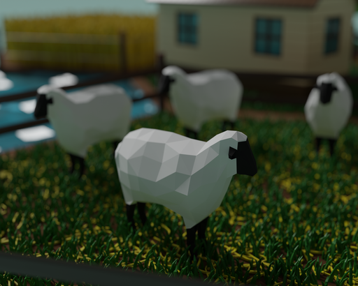 Low poly sheep | FREE Mammals models | BlenderKit