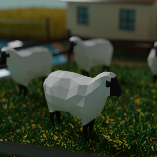 Blendkit | Download the FREE Low poly sheep model