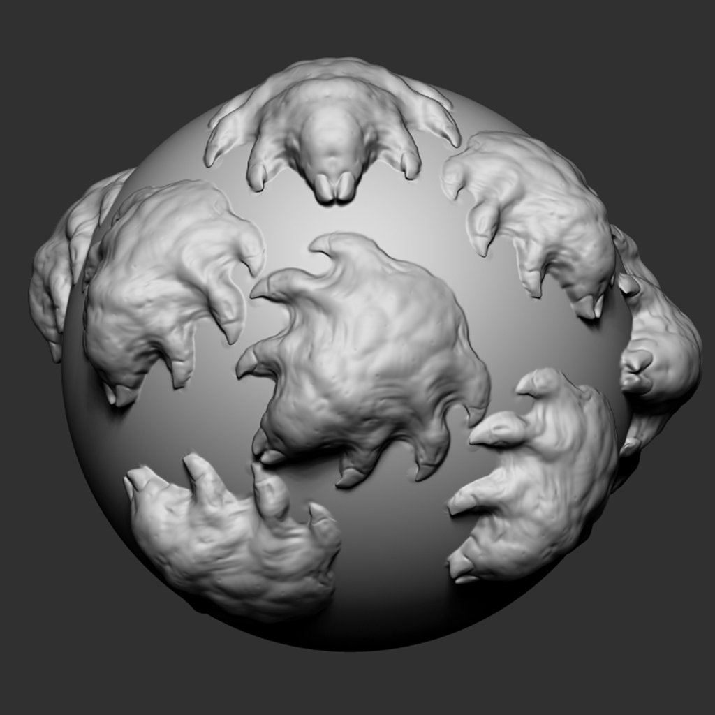 NS Creature detail parasite | anatomy brushes | BlenderKit