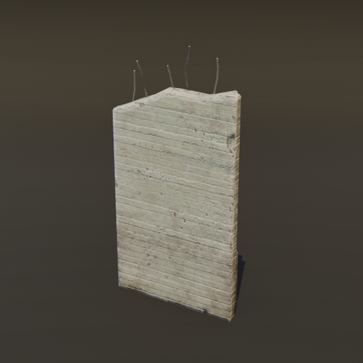 Ruined Structural Mortar broken | Urban Environment models | BlenderKit