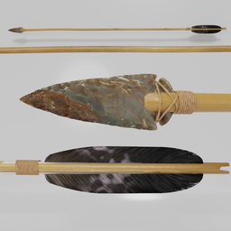 Stone Age Hunting Arrow I | FREE Historical Weapons models | BlenderKit