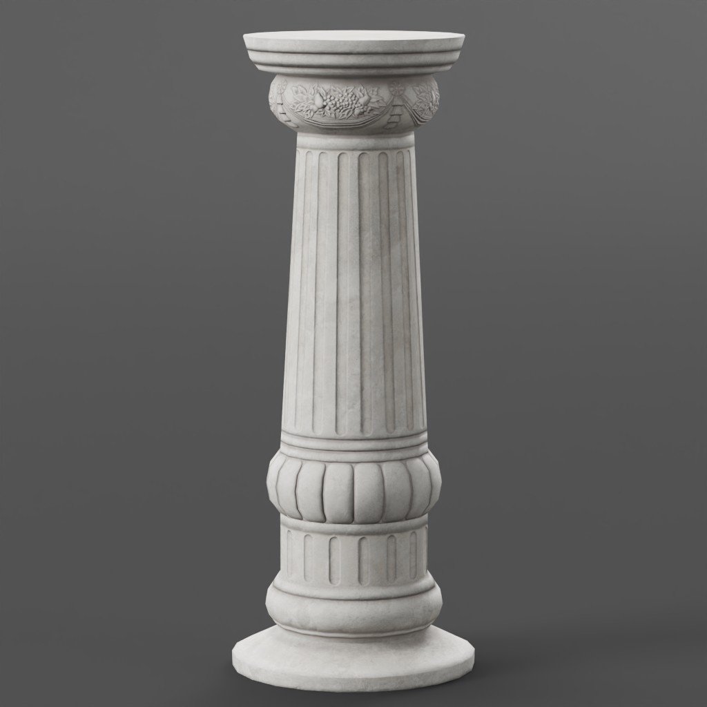 Classical Roman Column Pillar | Interior Sculptures models | BlenderKit