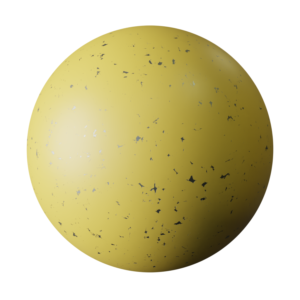 Chipped Yellow Paint | FREE metal materials | BlenderKit