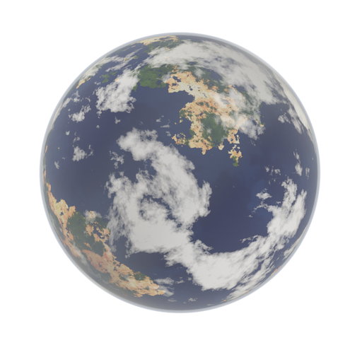 Procedural Earth-Like Planet | FREE fx materials | BlenderKit