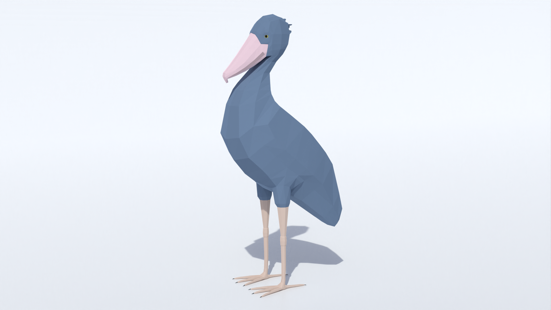 Low Poly Shoebill Stork | Birds models | BlenderKit