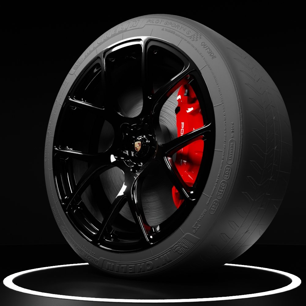 Porsche Tyre | FREE Vehicle Parts models | BlenderKit