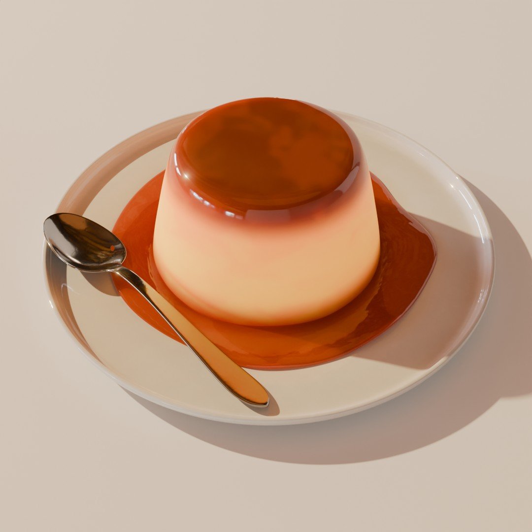 Custurd Pudding | FREE Sweets / Desserts models | BlenderKit