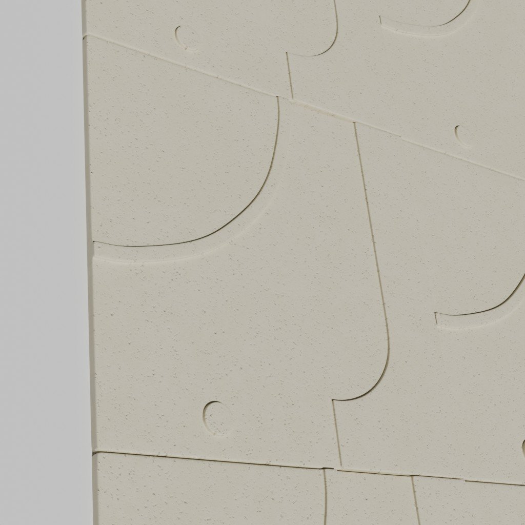 Tile Wall Decor Taso 24 | Interior Decorations models | BlenderKit