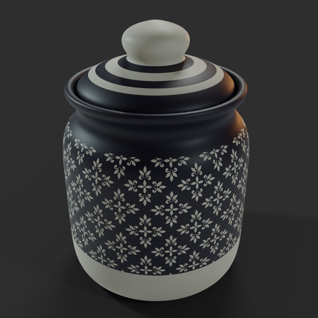 Ceramic jar | FREE Kitchenware models | BlenderKit