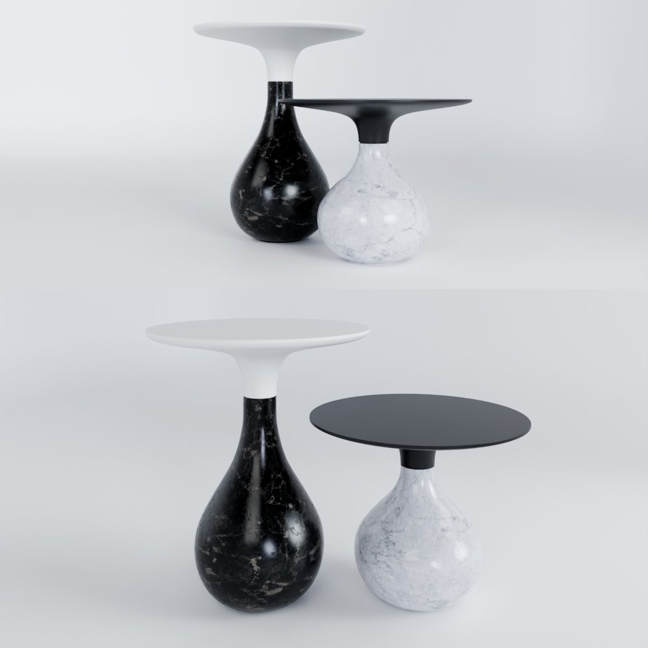 Pedestal Table Aqua | FREE Tables models | BlenderKit
