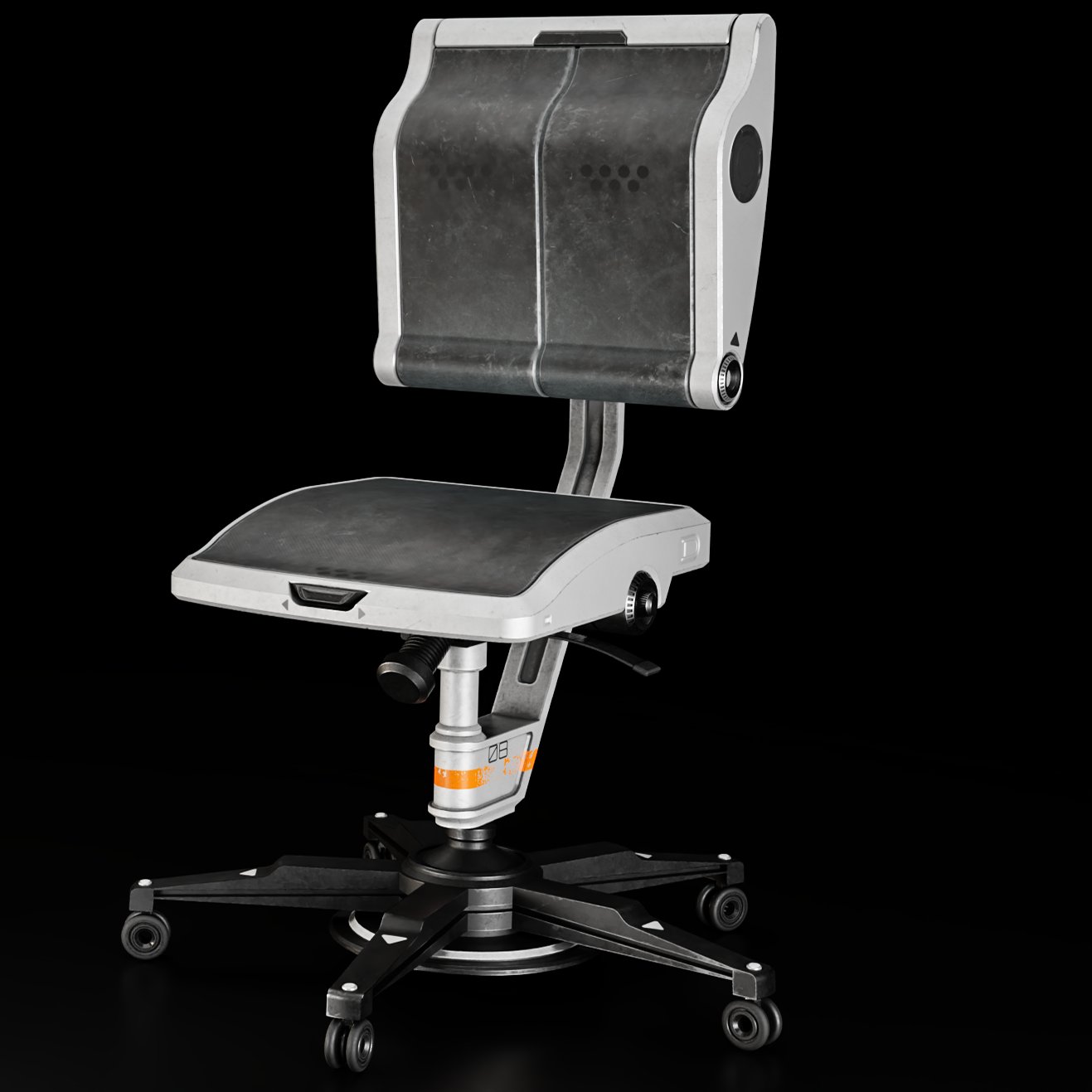 Futuristic Industrial Chair | Chairs models | BlenderKit