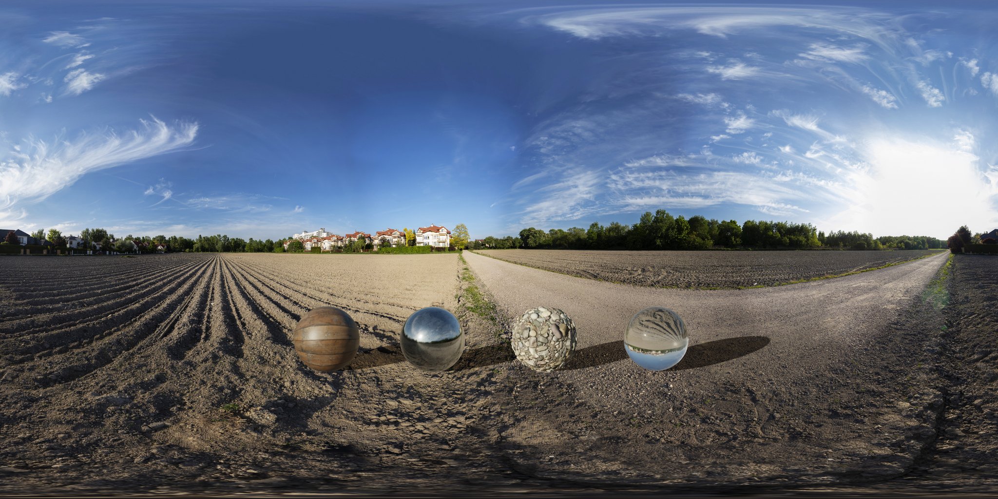 Field Road, unclipped, full range | FREE Landscapes HDRis | BlenderKit