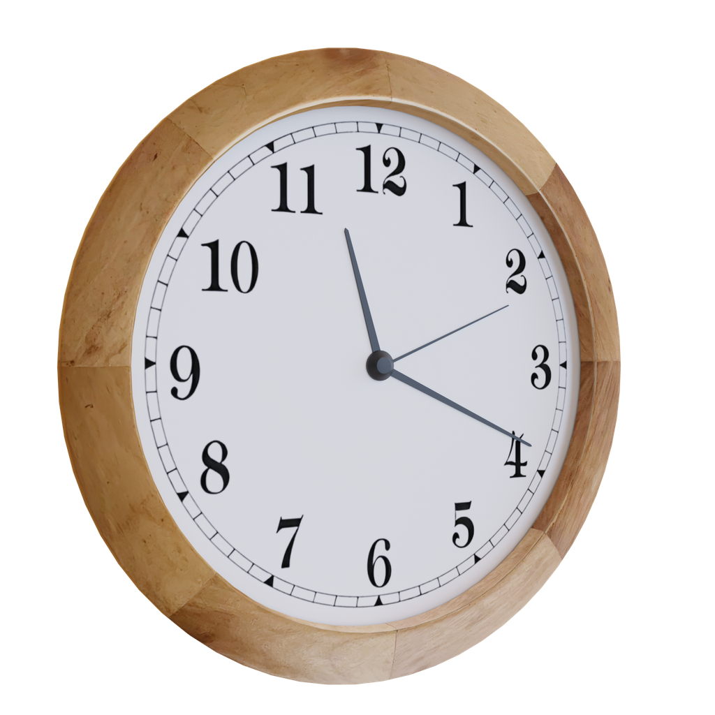Wooden wall clock | FREE Clocks models | BlenderKit