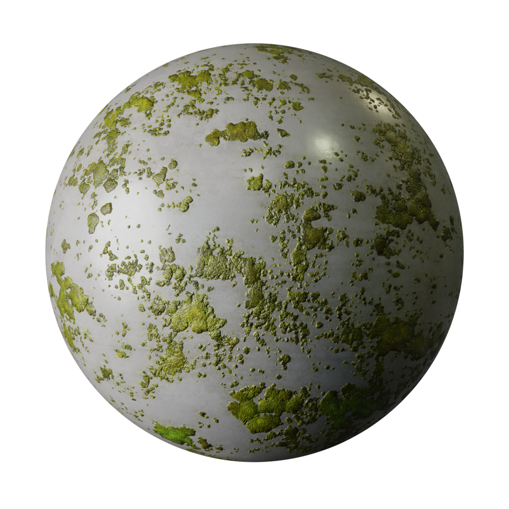 Concrete with Moss | FREE organic materials | BlenderKit