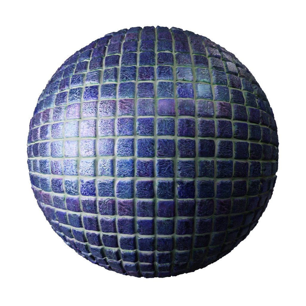 Blue Mosaic Tiles | FREE tiles materials | BlenderKit