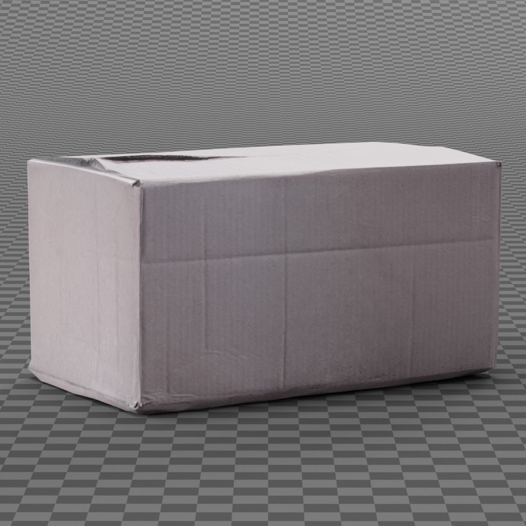 Cardboard Box White | Containers models | BlenderKit