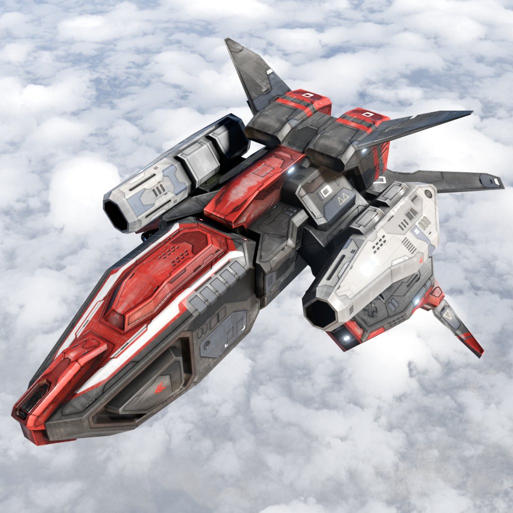 Space fighter Strider | Military Aircraft models | BlenderKit