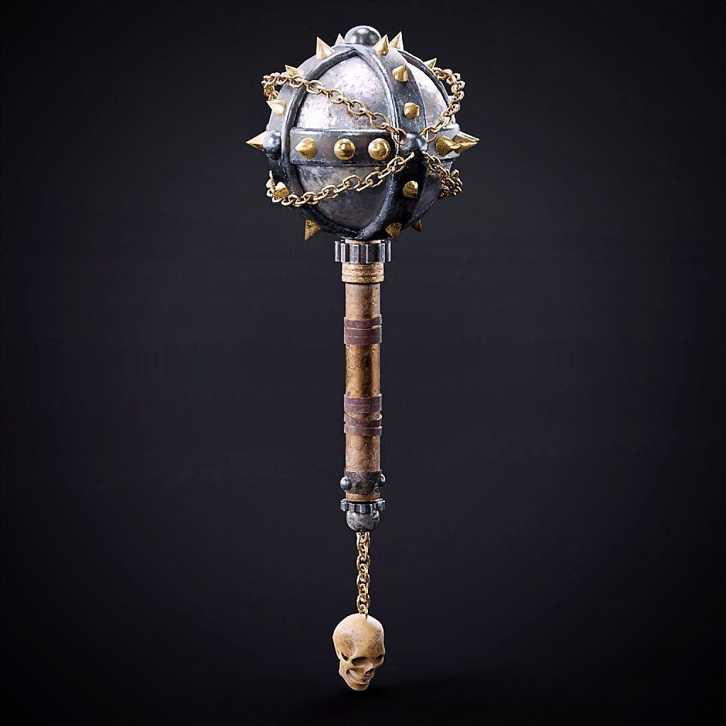 Old mace | Historical Weapons models | BlenderKit