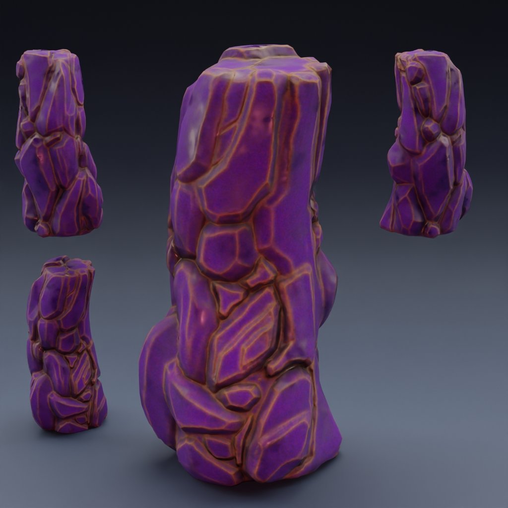 Low poly cliff 2 | Environment Elements models | BlenderKit