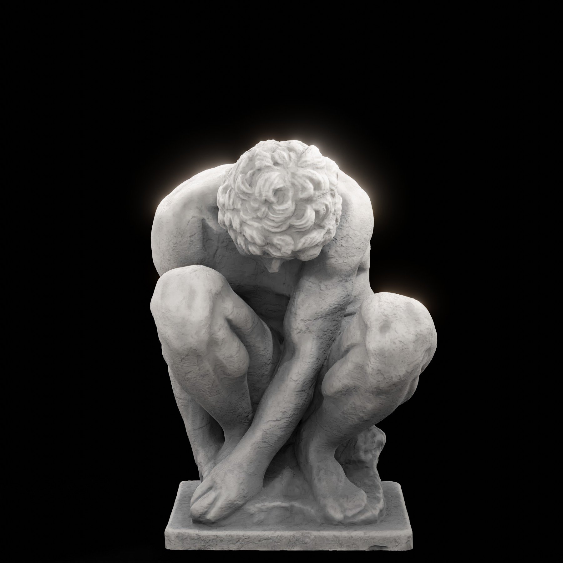 The Crouching Boy | Interior Decorations models | BlenderKit