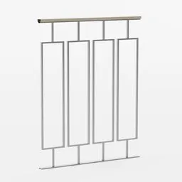 Modern Railing 2 | FREE Architecture models | BlenderKit