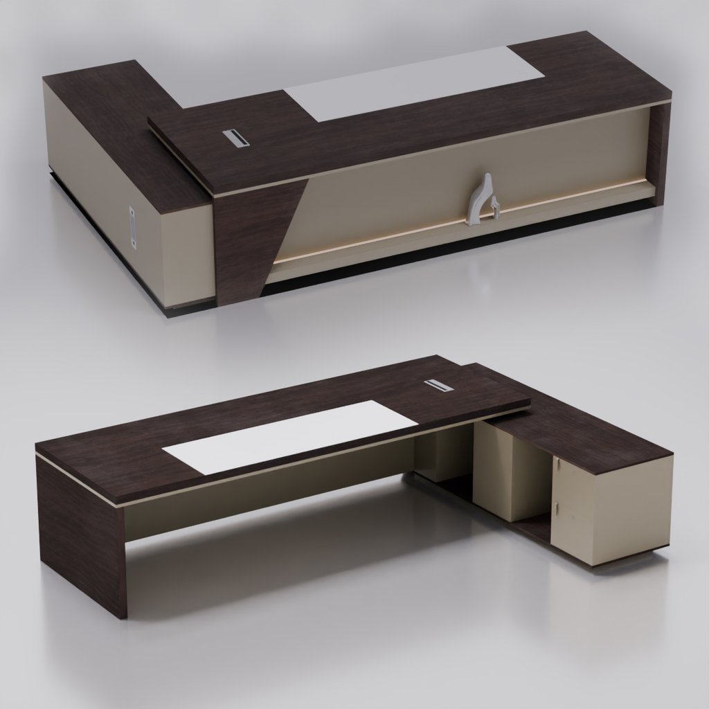 Executive office desk | Desks models | BlenderKit