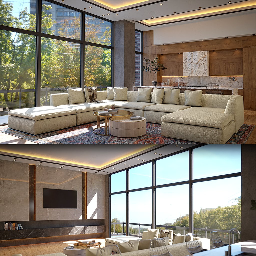 Living room -25 | Private scenes | BlenderKit