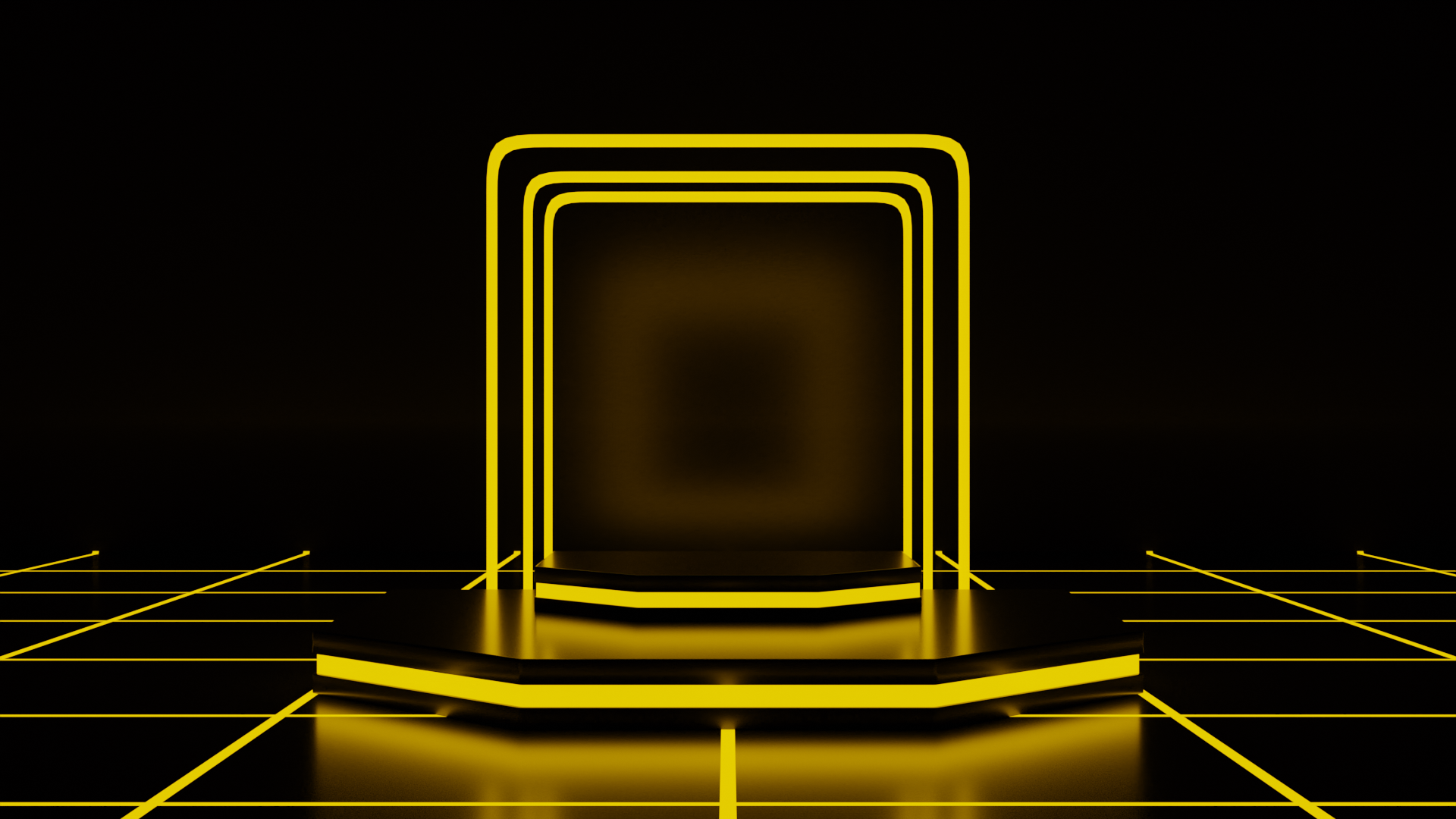 Black and Yellow neon set | Studio scenes | BlenderKit