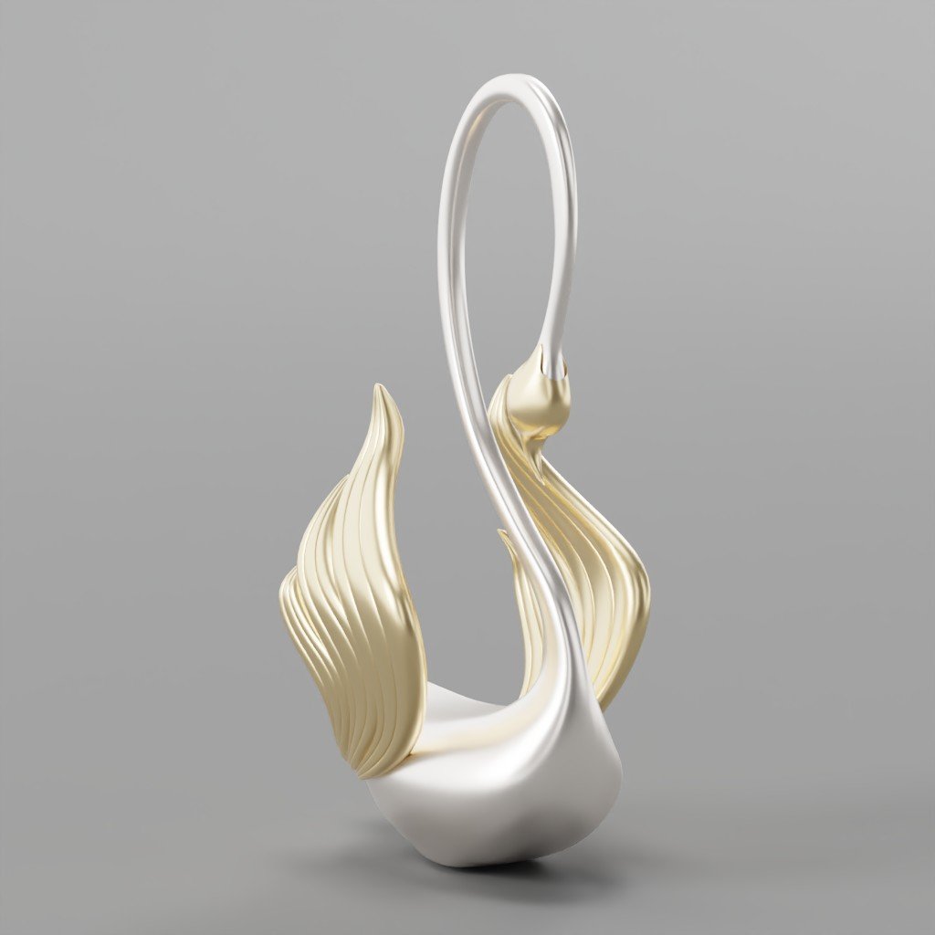 Swan sculpture | Interior Design models | BlenderKit