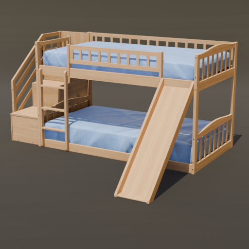 Wooden BunkBed | Beds models | BlenderKit