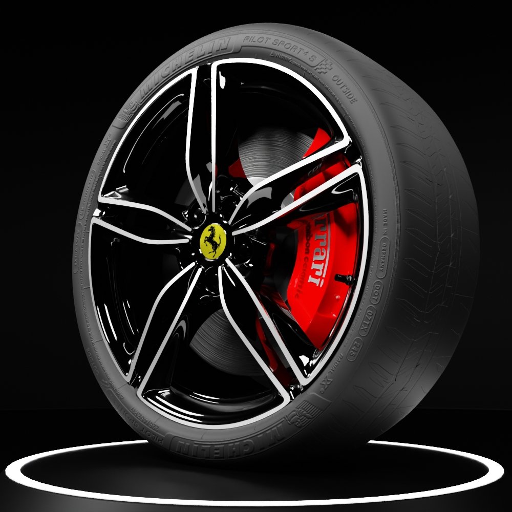 Ferrari Tyre | FREE Vehicle Parts models | BlenderKit