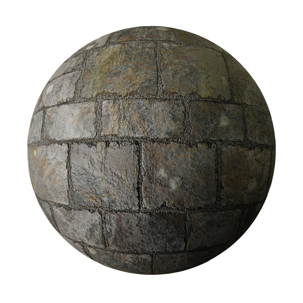 Gothic Bricks - Dirty | FREE bricks materials | BlenderKit