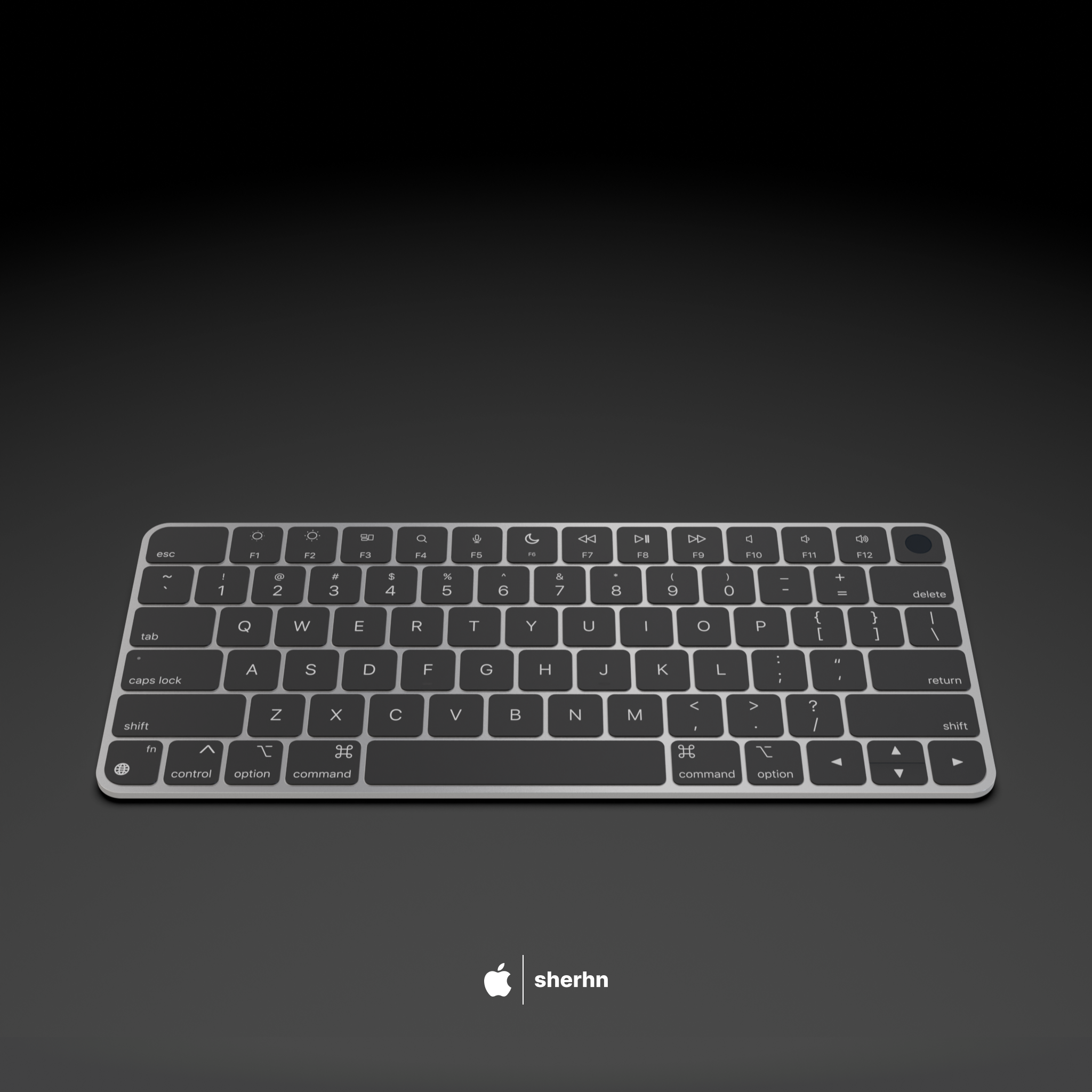 Apple Magic Keyboard Short (Black) | Keyboards models | BlenderKit