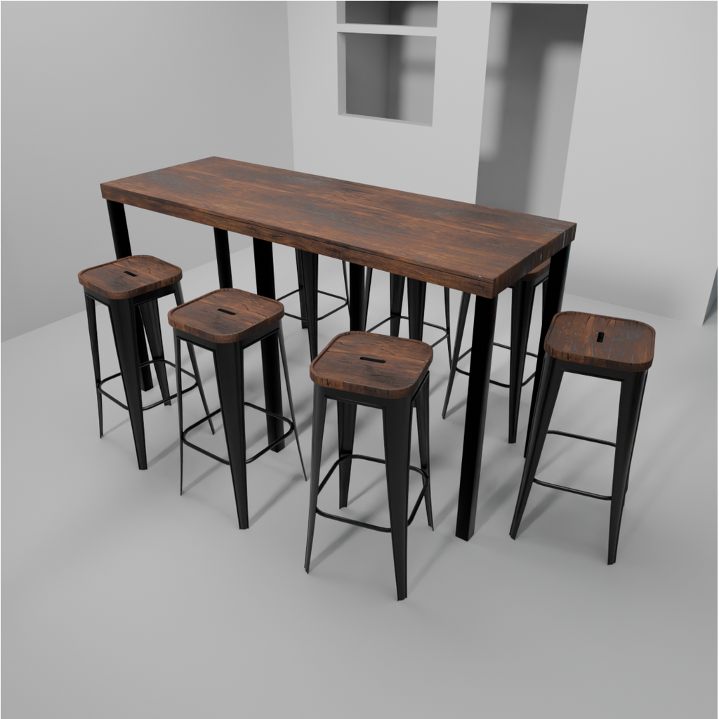 Dining table set | FREE Chair-table Sets models | BlenderKit