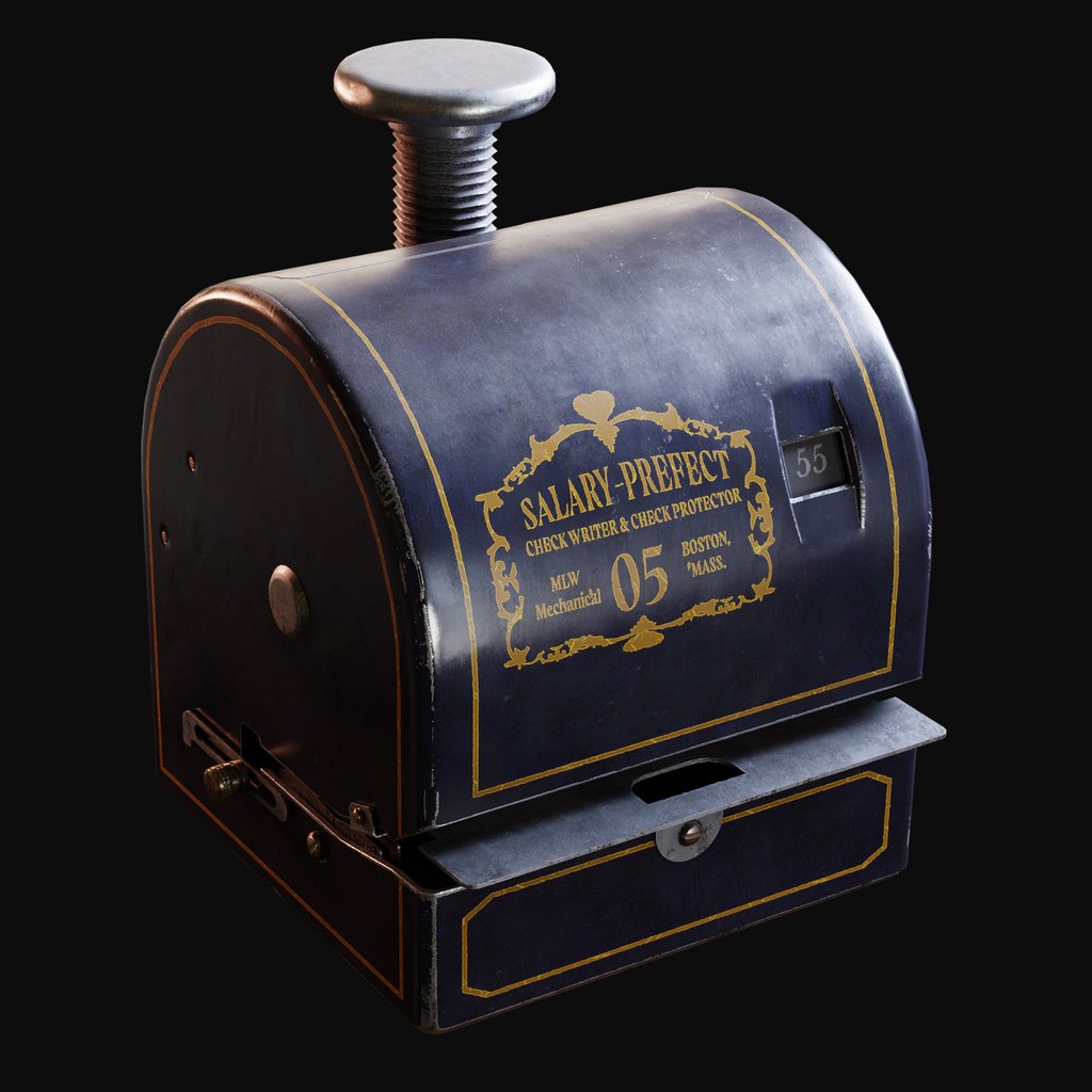 1905 Check Protector Machine | Miscellaneous models | BlenderKit