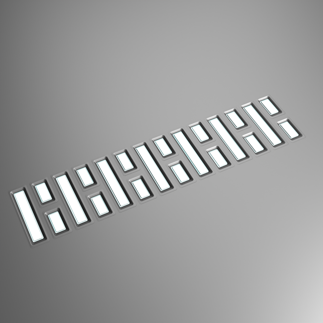 Scifi Decal 011 Light Strips Array | Miscellaneous models | BlenderKit