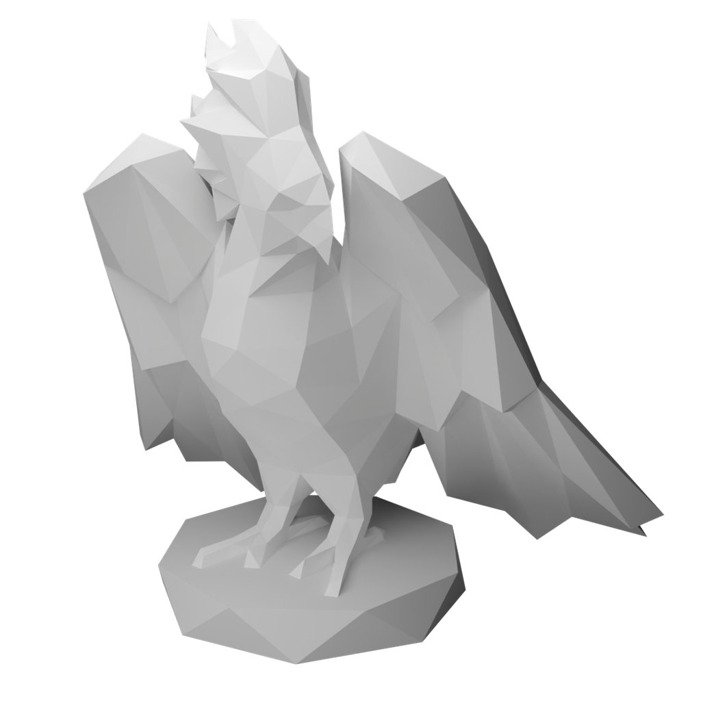 Bird. Polygonal sculpture | Birds models | BlenderKit