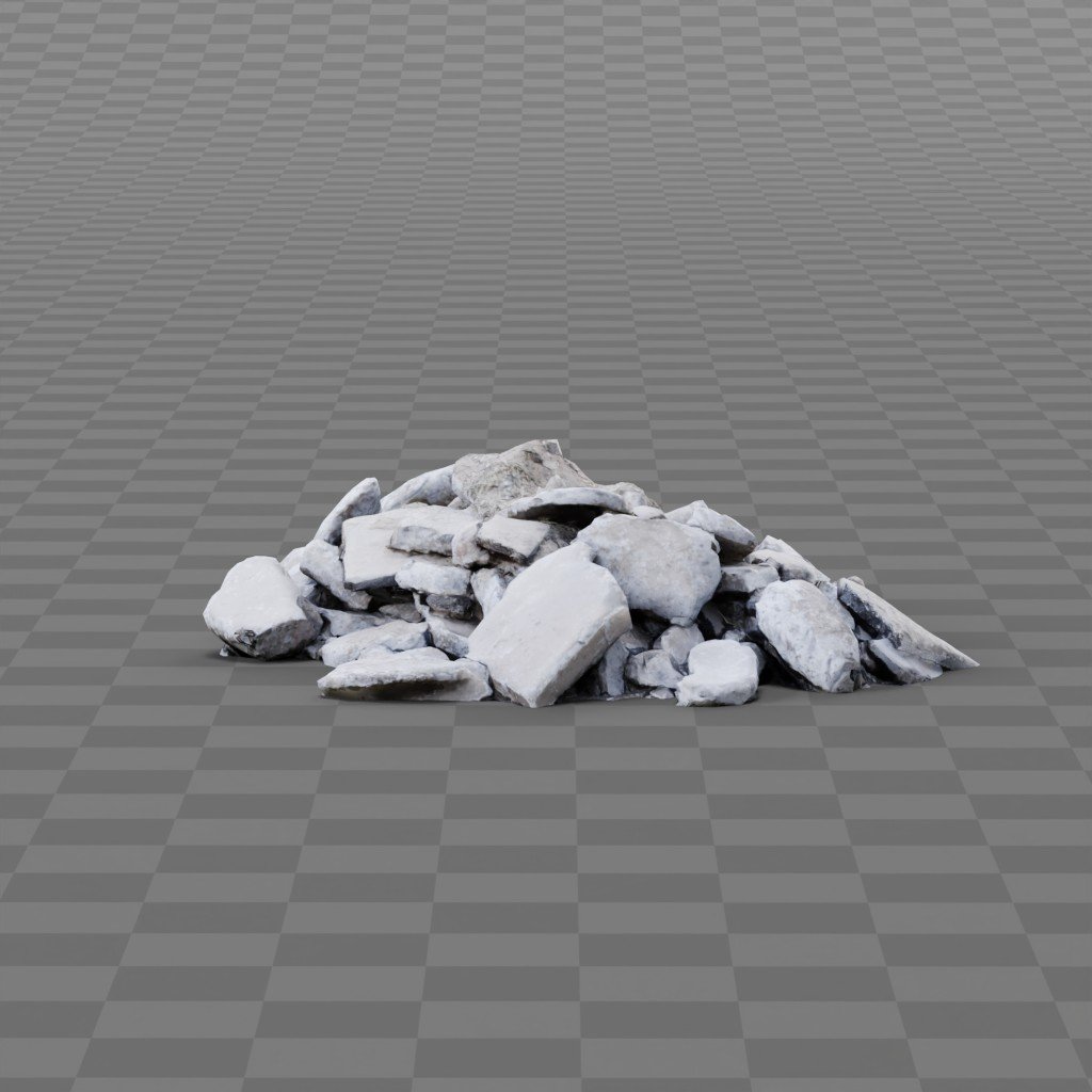 Stone Debris Industrial | Architectural Structures models | BlenderKit