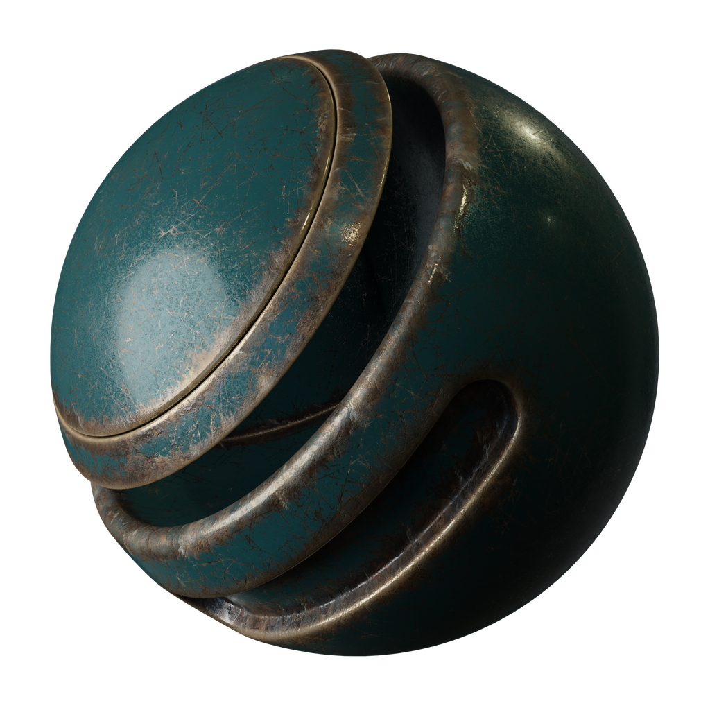 Cycles Weatherd Cyan Smart Mat | FREE metal materials | BlenderKit